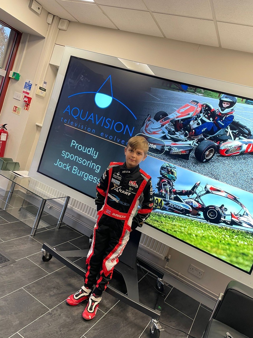 Aquavision helps make young go-karter's dream come true